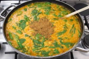 Easy Vegan Lentil Dal with Spinach - The Pesky Vegan