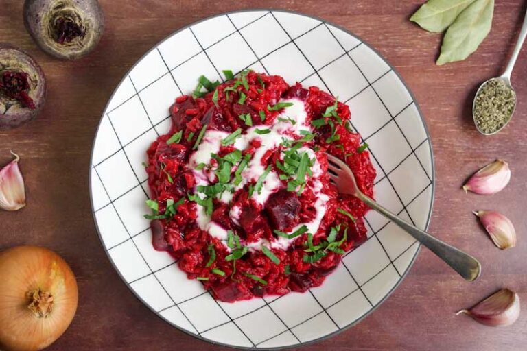 Creamy Beetroot Risotto (Vegan & Gluten-Free) - The Pesky Vegan