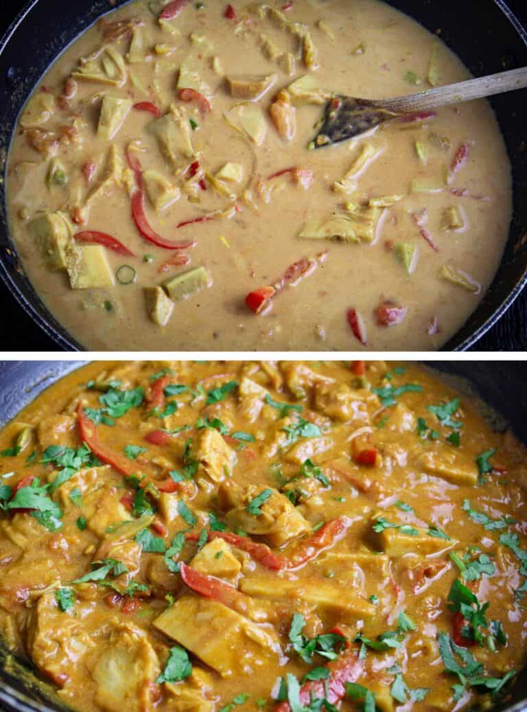 Creamy Jackfruit Curry with Tomato, Coconut & Lime - The Pesky Vegan