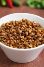 Crispy Roasted Lentils - The Pesky Vegan