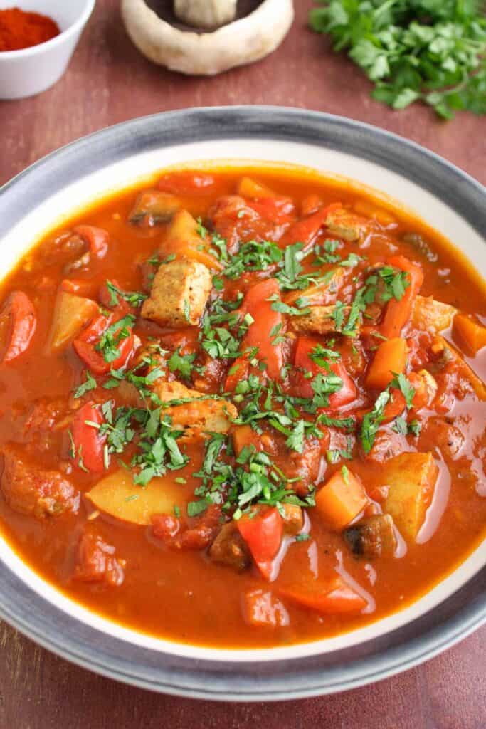 Vegan Goulash (Hungarian Stew) - The Pesky Vegan