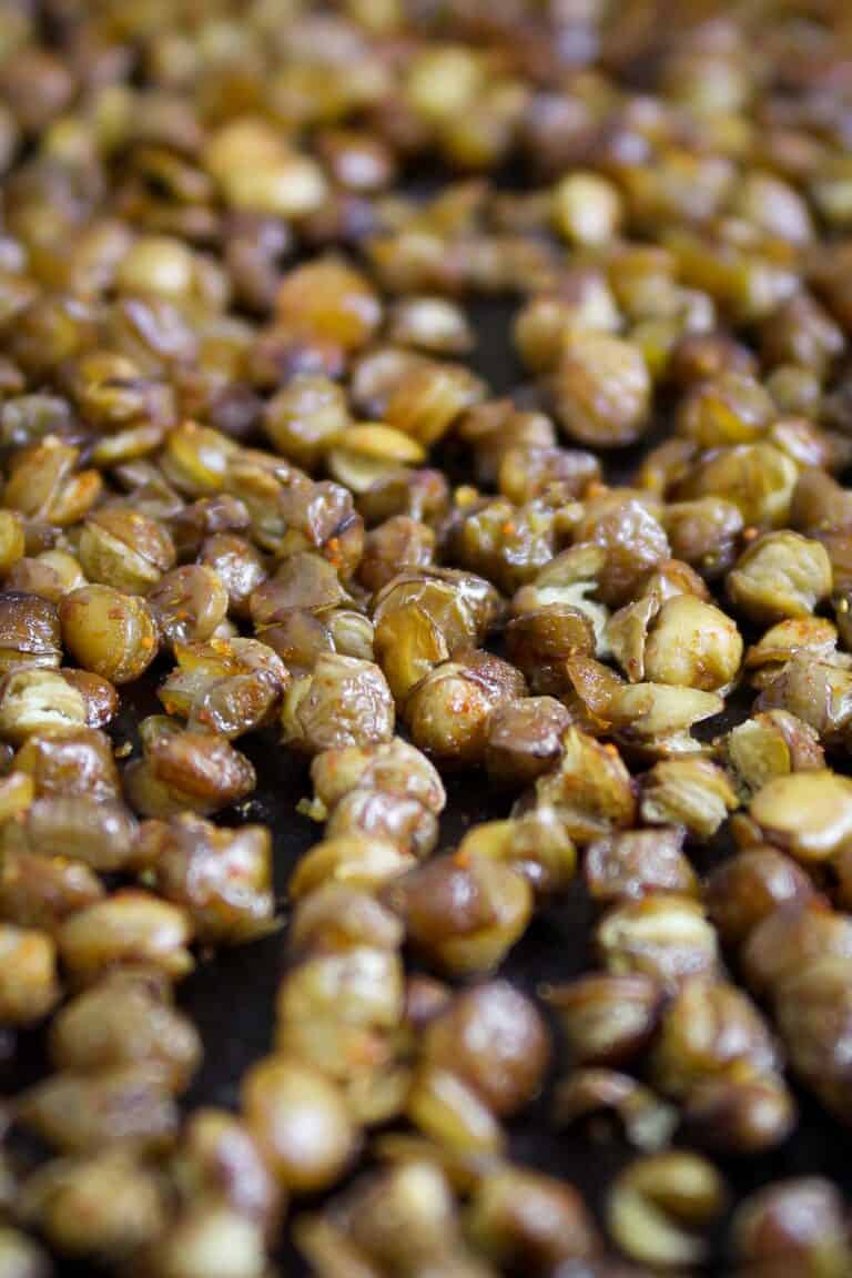 Crispy Roasted Lentils - The Pesky Vegan