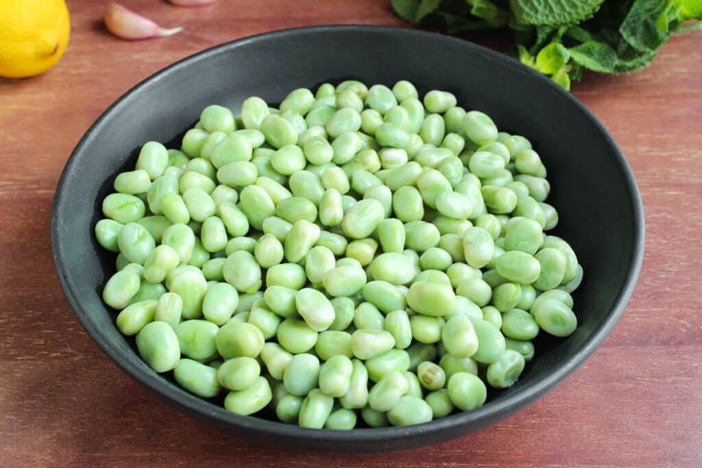 Broad Bean Dip with Mint and Lemon - The Pesky Vegan