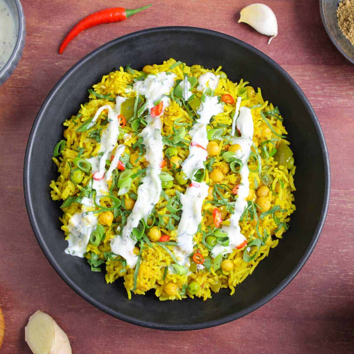 Vegan Biryani with Chickpeas and Veg - The Pesky Vegan