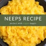 Neeps Recipe (Mashed Swede) - The Pesky Vegan